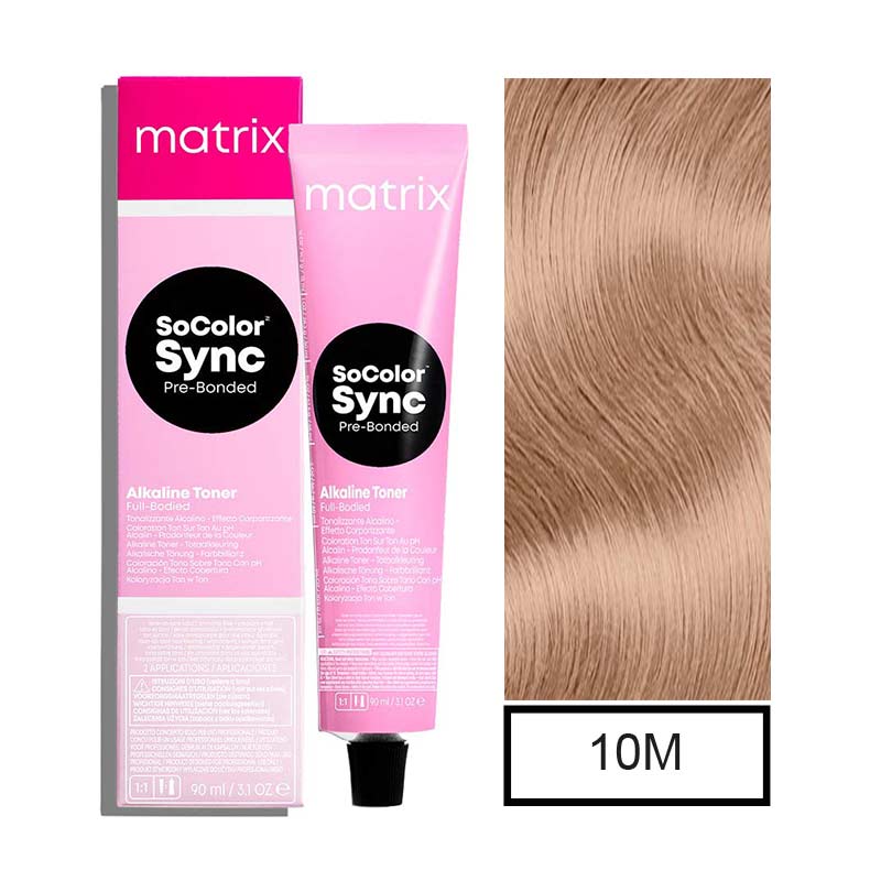 TINTURA MATRIX SOCOLOR SYNC 10M 90ML RUBIO MOCCA MUY MUY CLARO